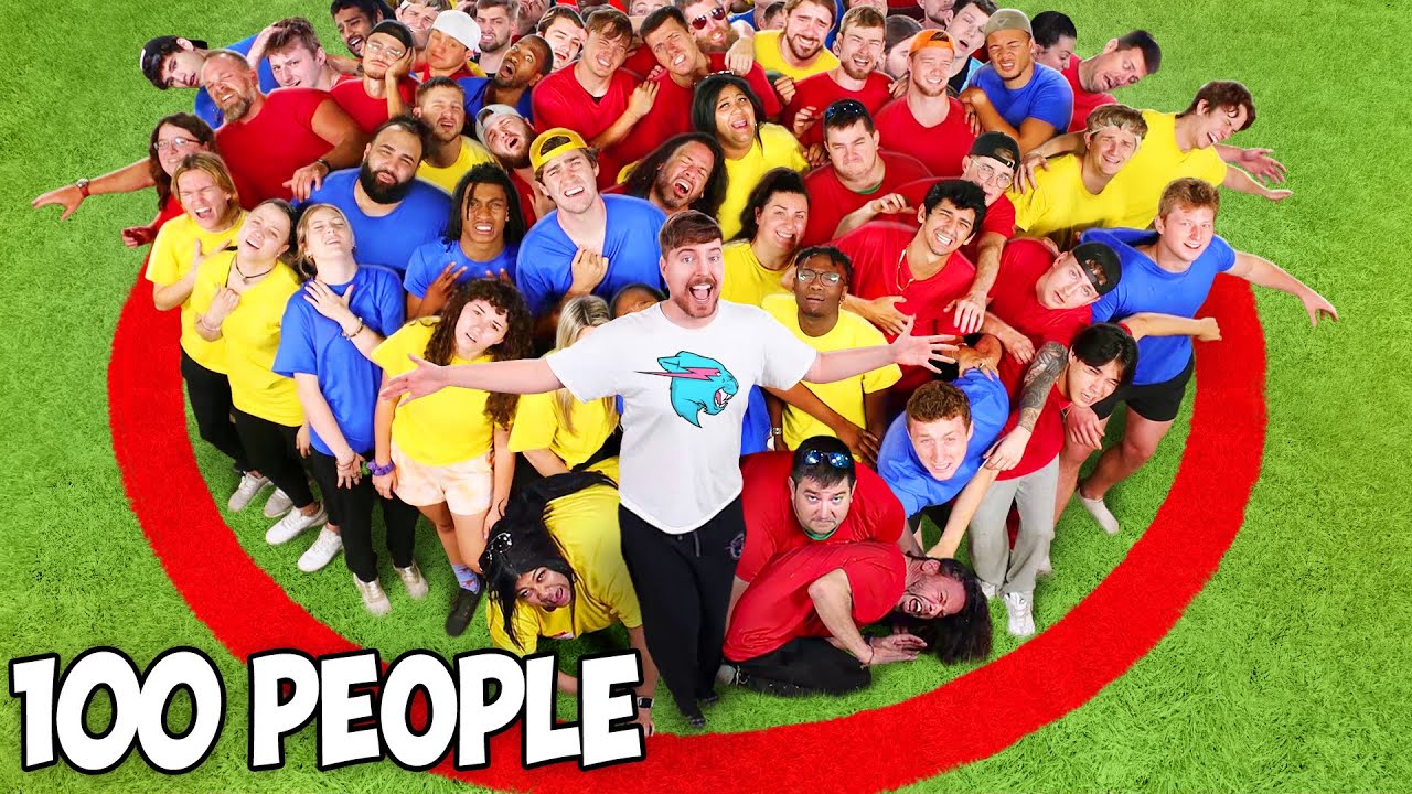 100 People Put Inside A Circle and the last man standing wins half a ...